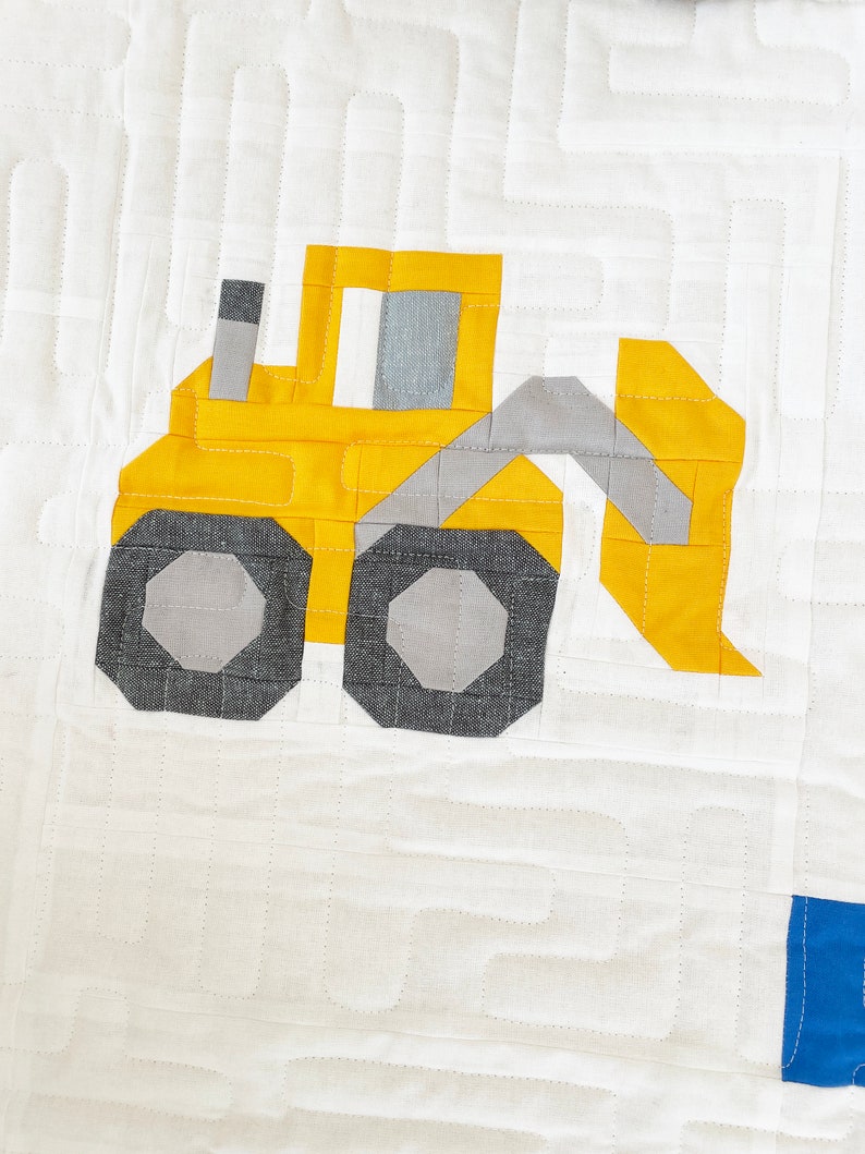 PDF Quilt Block Pattern – Wheel Loader – Vehicle Quilt - Etsy