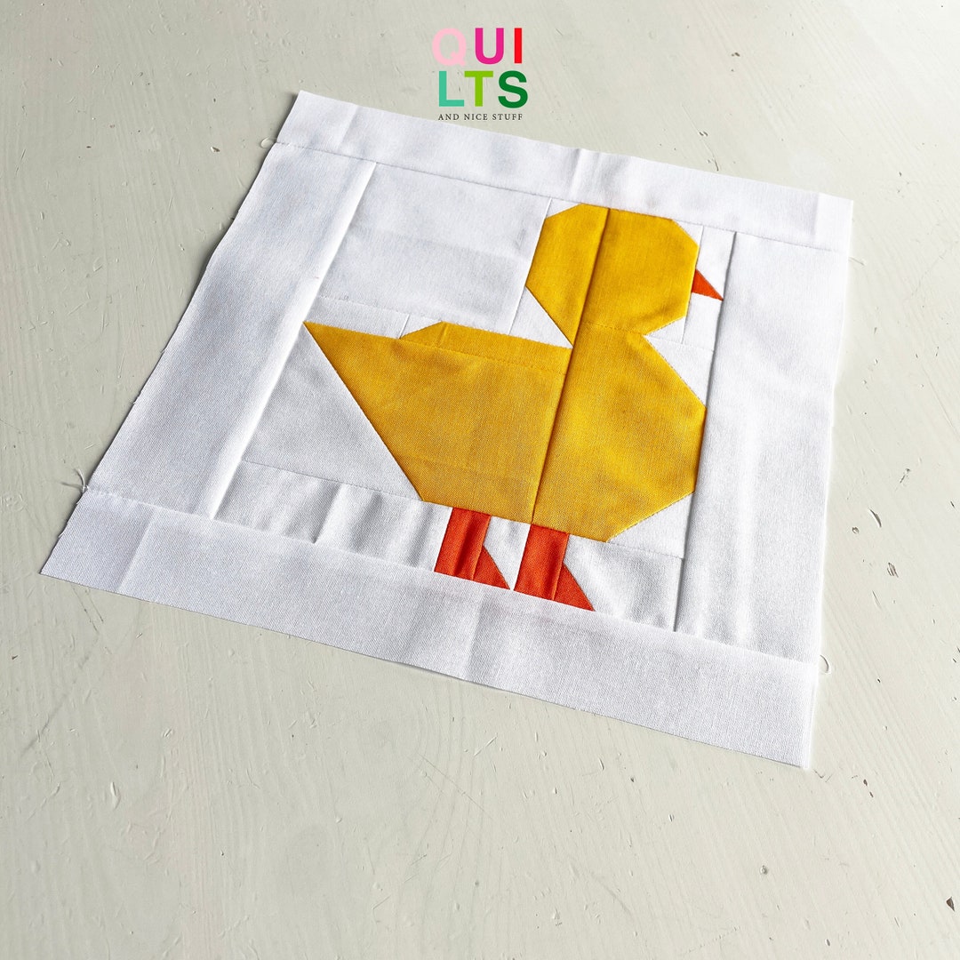 PDF Quilt Block Pattern – Chick – Animal Quilt - Etsy