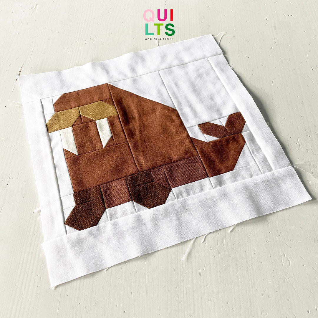 PDF Quilt Block Pattern – Walrus – Animal Quilt - Etsy