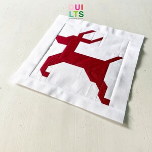 PDF Quilt Block Pattern – Reindeer – Christmas Quilt – Christmas ...