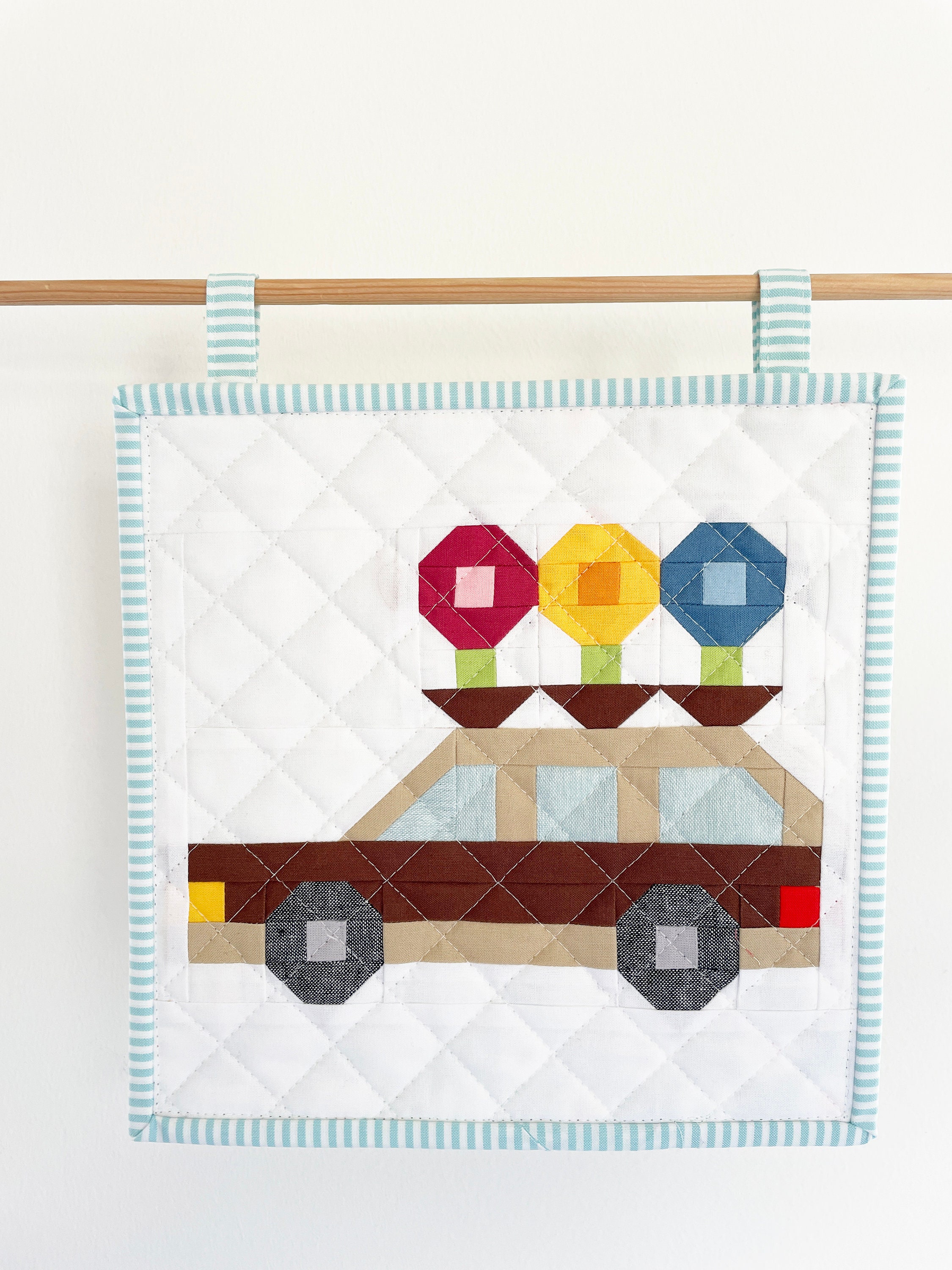 PDF Quilt Block Pattern – Flowery Family Car – Easter Edition – Vehicle ...