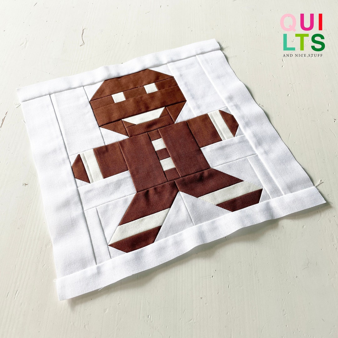 PDF Quilt Block Pattern Gingerbread Man Christmas Quilt Christmas ...