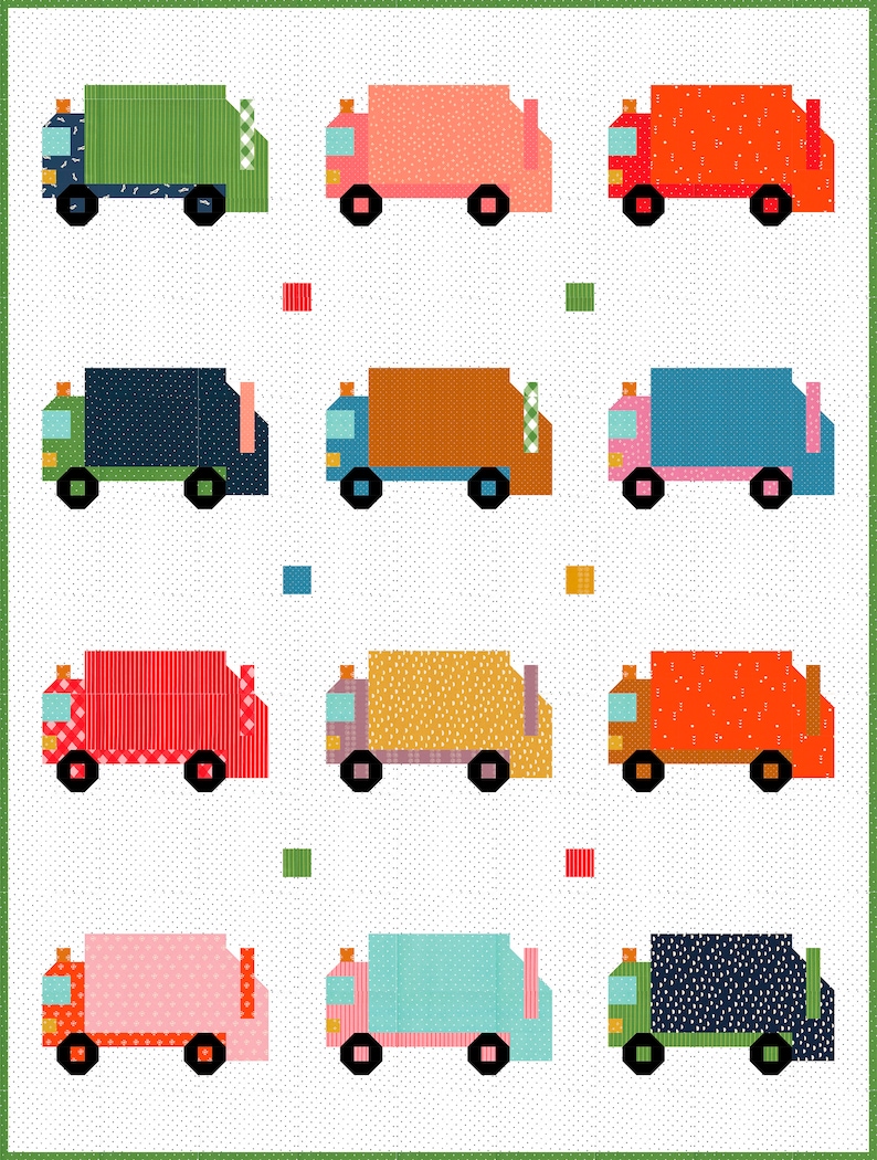 PDF Quilt Block Pattern – Garbage Truck – Vehicle Quilt Pattern - Etsy