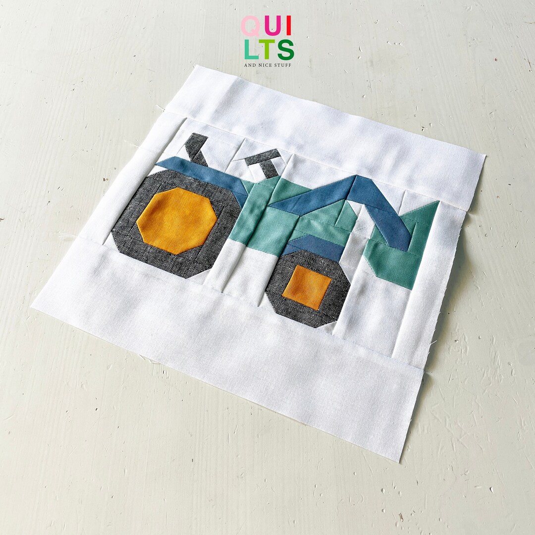 PDF Quilt Block Pattern – Tractor No Top – Vehicle Quilt Pattern - Etsy