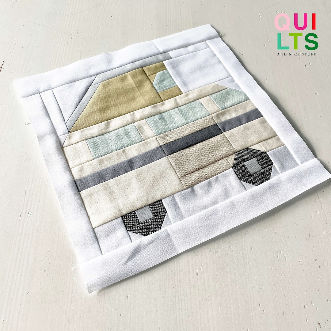 PDF Quilt Block Pattern Van With Pop Top Roof Vehicle Quilt - Etsy