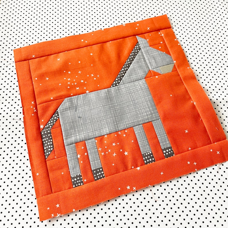 PDF Quilt Block Pattern – Donkey – Animal Quilt - Etsy