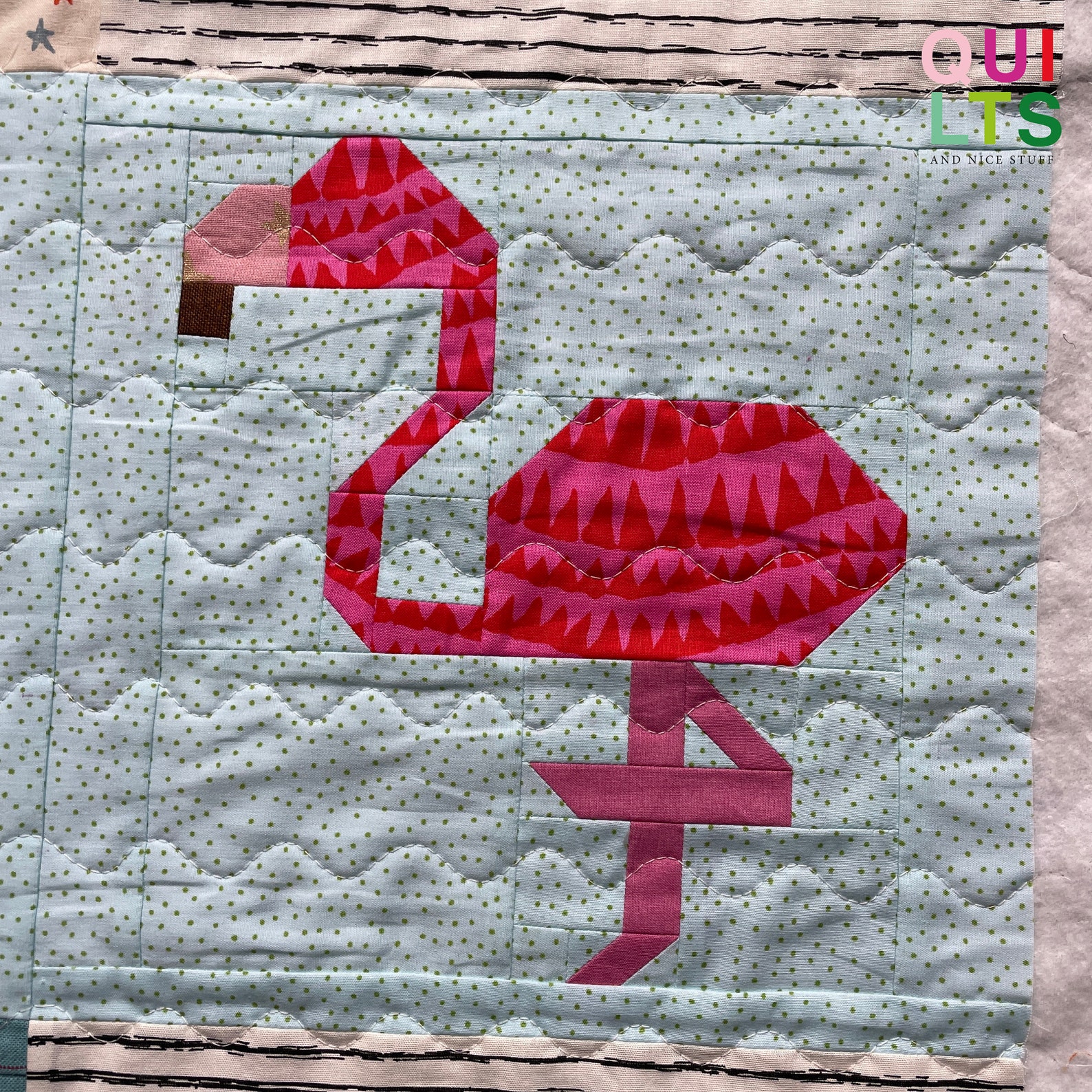 PDF Quilt Block Pattern – Flamingo – Animal Quilt - Etsy