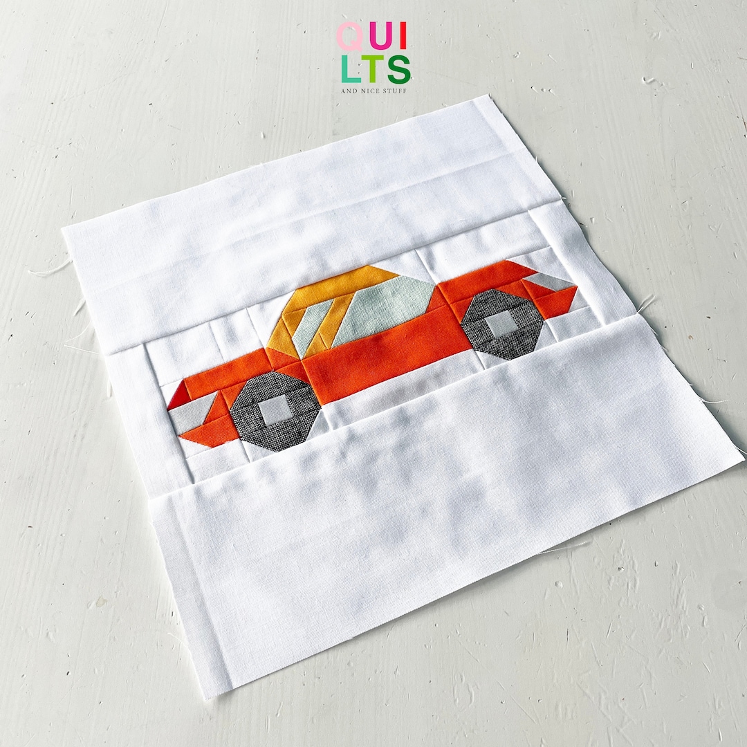 PDF Quilt Block Pattern – Vehicle Quilt – Classic Car 13 - Etsy