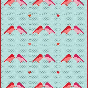 NEW! PDF Quilt Block Pattern – Love Birds – Valentine Quilt – Valentine ...