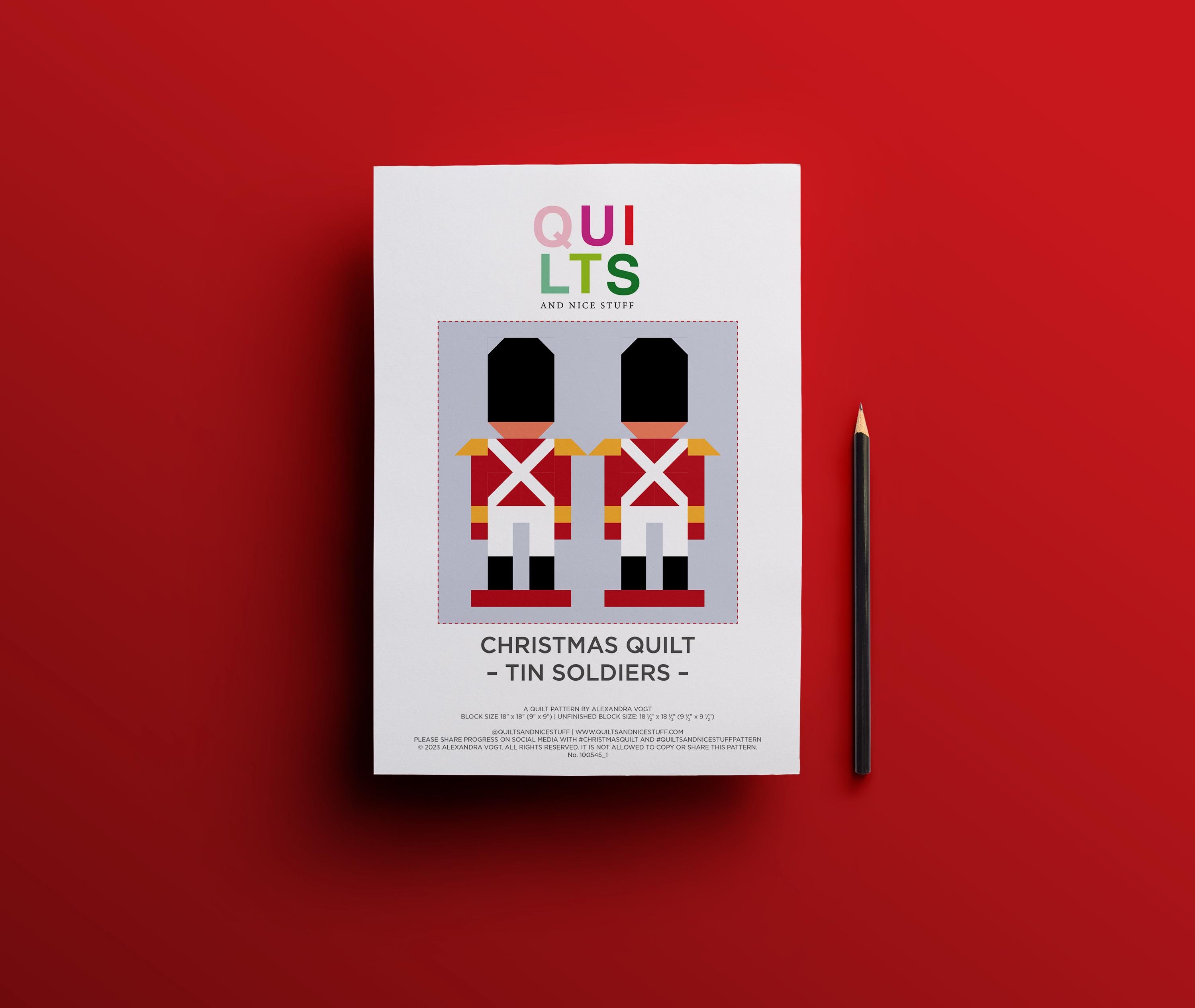 PDF Quilt Block Pattern – Tin Soldiers – Christmas Quilt – Christmas ...