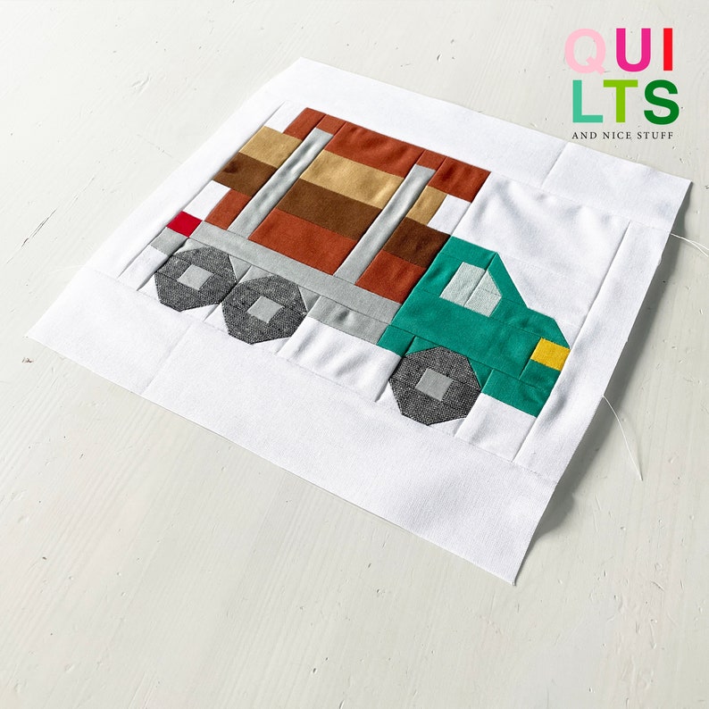 PDF Quilt Block Pattern Tree Truck Vehicle Quilt - Etsy