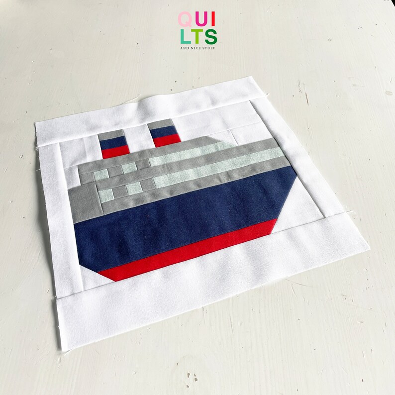 PDF Quilt Block Pattern – Cruise Ship – Vehicle Quilt - Etsy