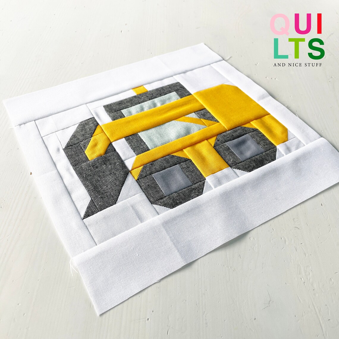 PDF Quilt Block Pattern Skid Steer Vehicle Quilt - Etsy