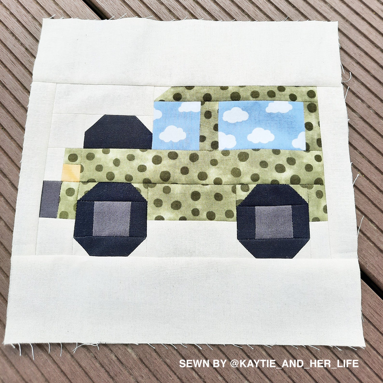 PDF Quilt Block Pattern Off-road Car Vehicle Quilt - Etsy