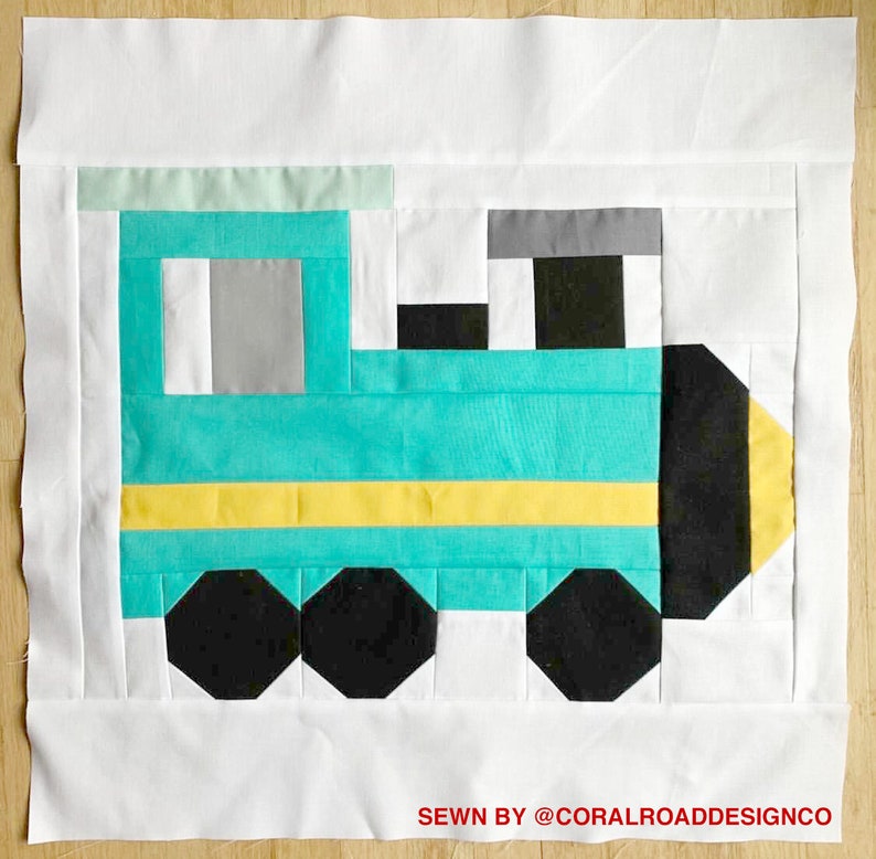 PDF Quilt Block Pattern Locomotive Vehicle Quilt | Etsy