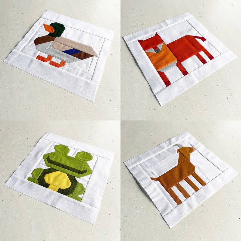 Animal Quilt Block Pattern Bundle - Etsy