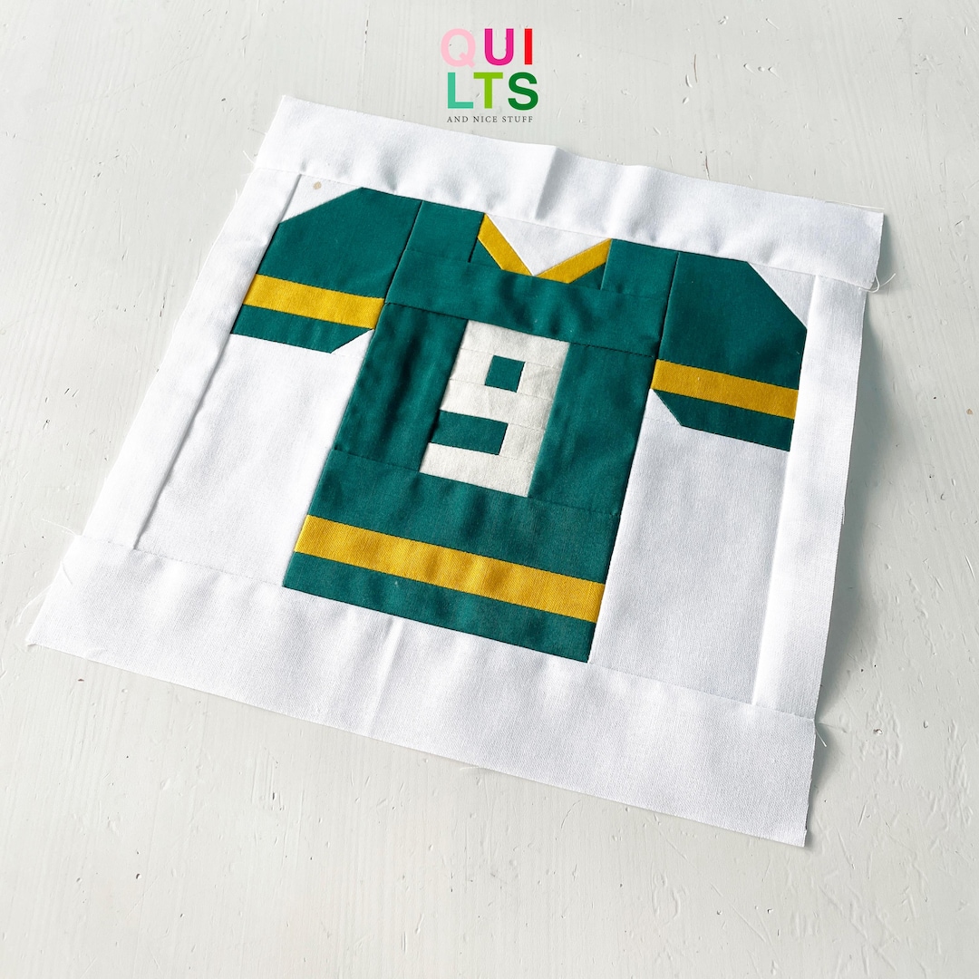 PDF Quilt Block Pattern – Football Jersey With Changeable Numbers ...