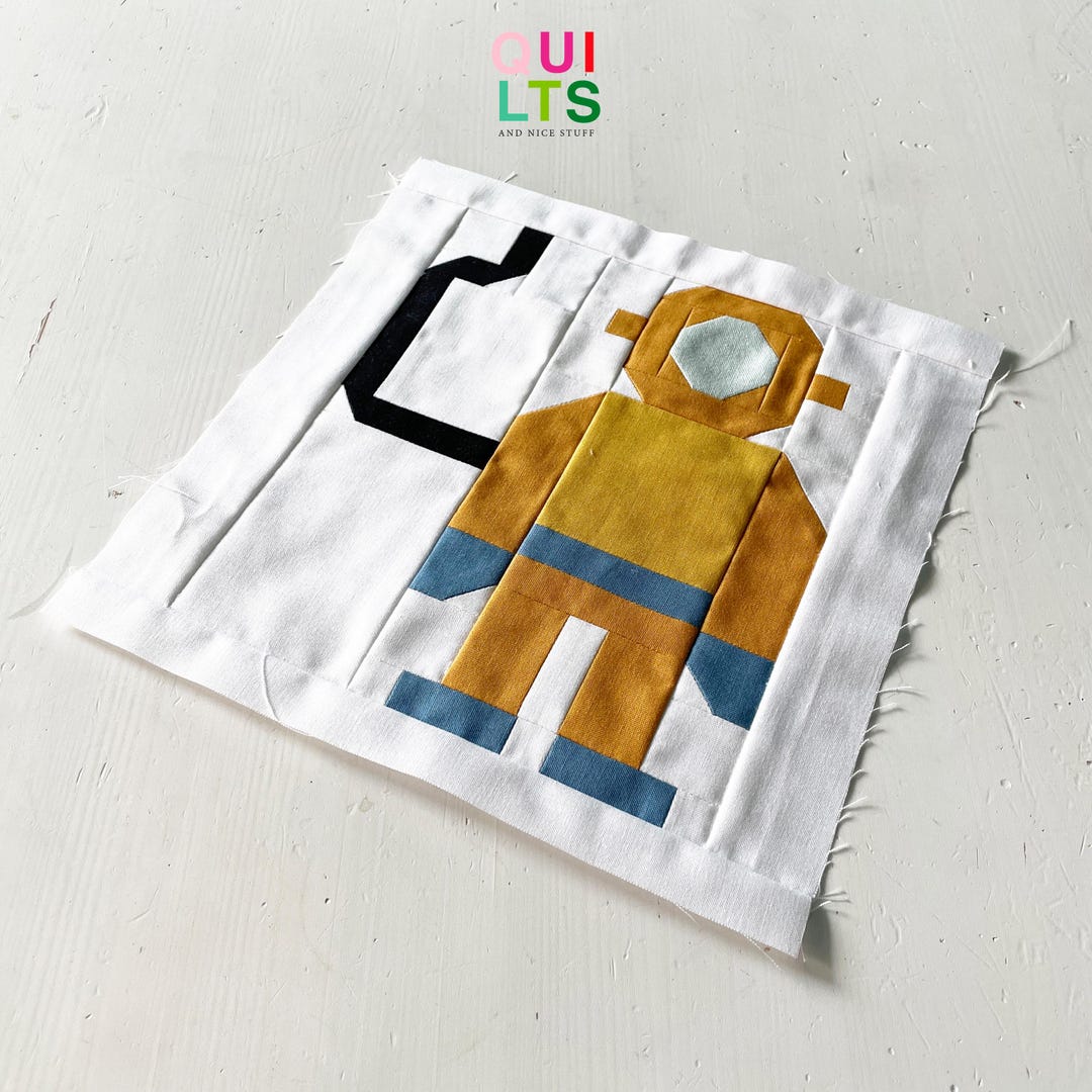 PDF Quilt Block Pattern – Diver – Underwater Quilt - Etsy
