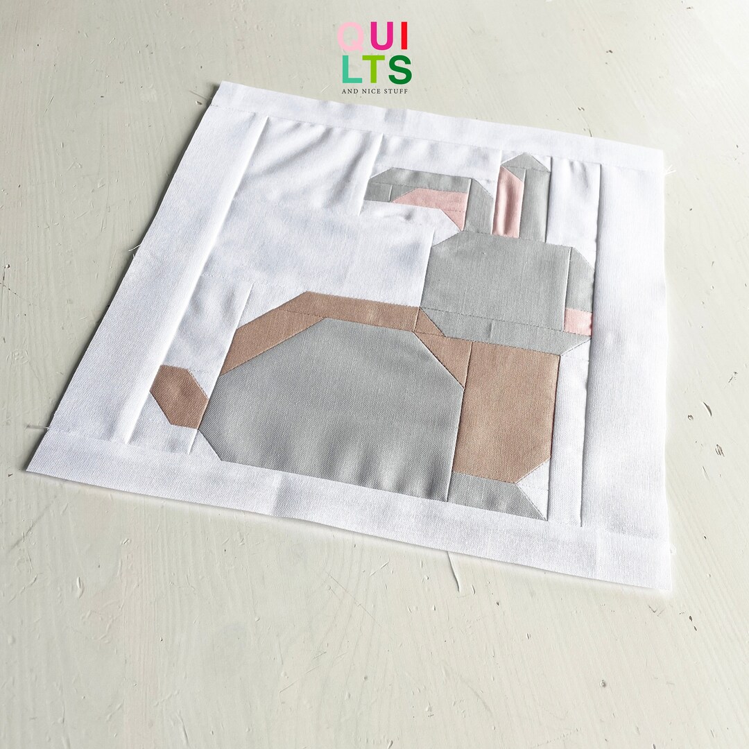 PDF Quilt Block Pattern – Rabbit – Animal Quilt - Etsy