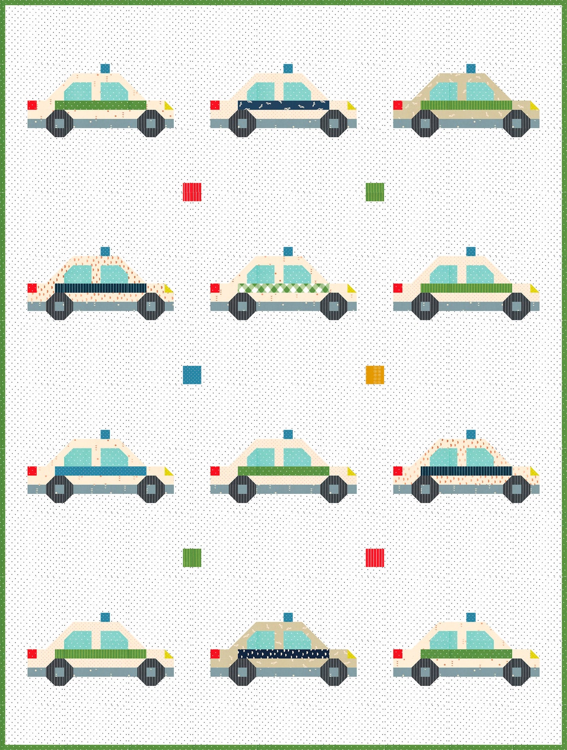 PDF Quilt Block Pattern Police Car Vehicle Quilt - Etsy