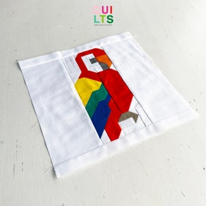 PDF Quilt Block Pattern – Parrot – Pirate Quilt - Etsy