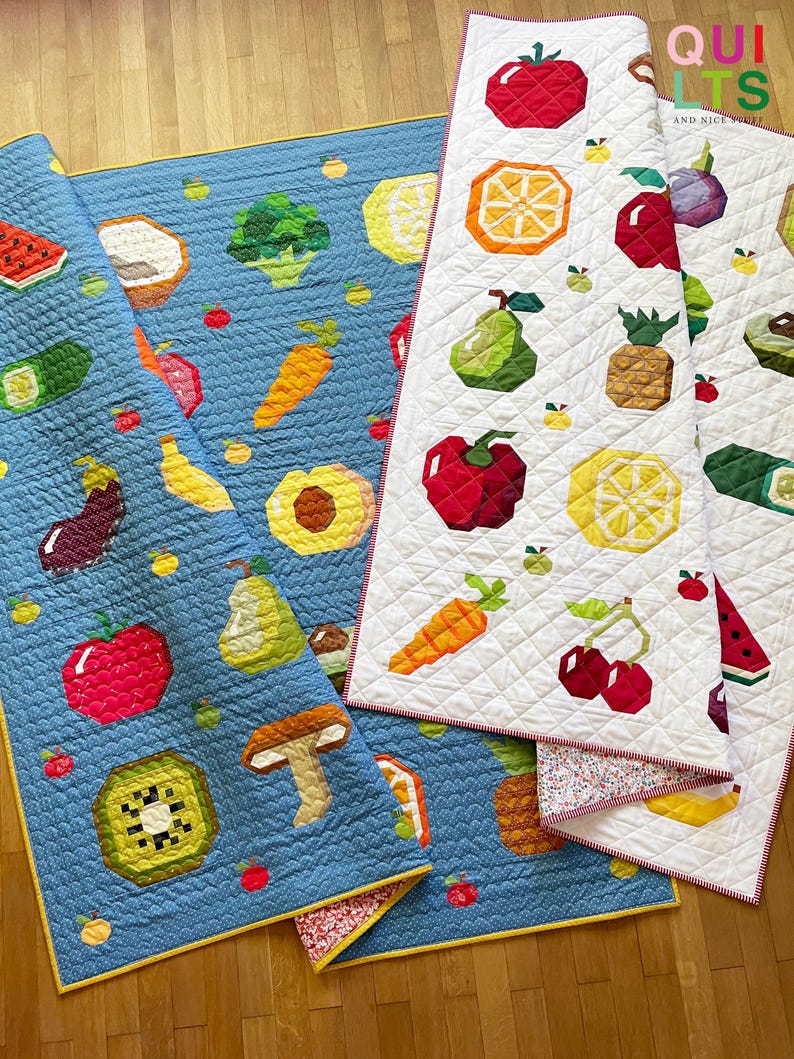 PDF Quilt Block Pattern – Pepper + Bonus Block: Shiny Pepper – Fruits ...