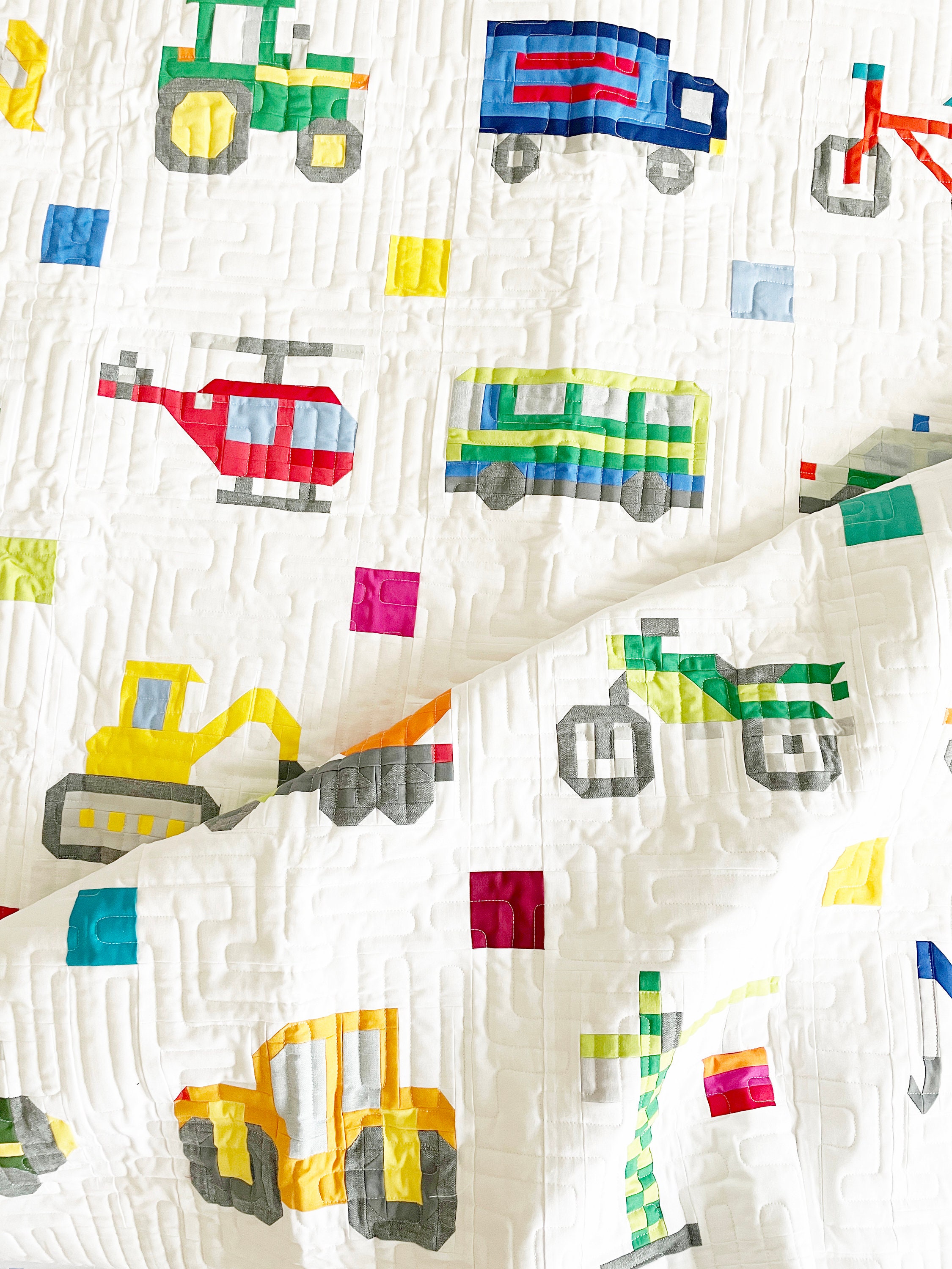 PDF Quilt Block Pattern Family Car With Sledge Christmas | Etsy