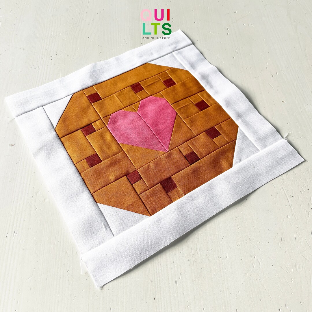 NEW! PDF Quilt Block Pattern – Cookie – Valentine Quilt – Valentine's ...