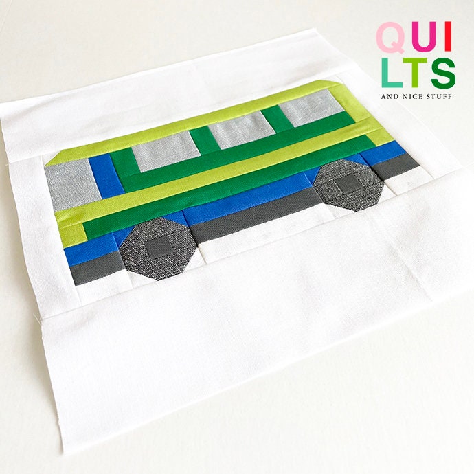 PDF Quilt Block Pattern Bus Vehicle Quilt | Etsy