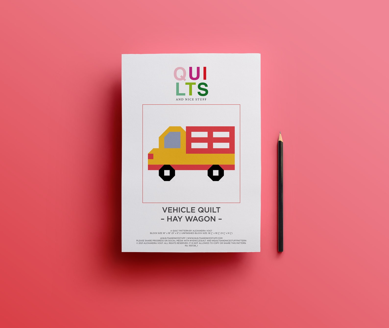 PDF Quilt Block Pattern Hay Wagon Vehicle Quilt | Etsy