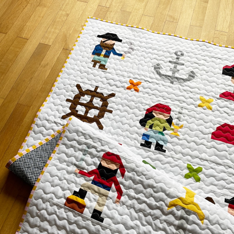 PDF Quilt Block Pattern Octopus Pirate Quilt - Etsy