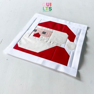 PDF Quilt Block Pattern – Santa Face Side – Christmas Quilt – Christmas ...