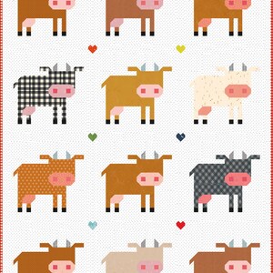 PDF Quilt Block Pattern – Cow – Animal Quilt - Etsy