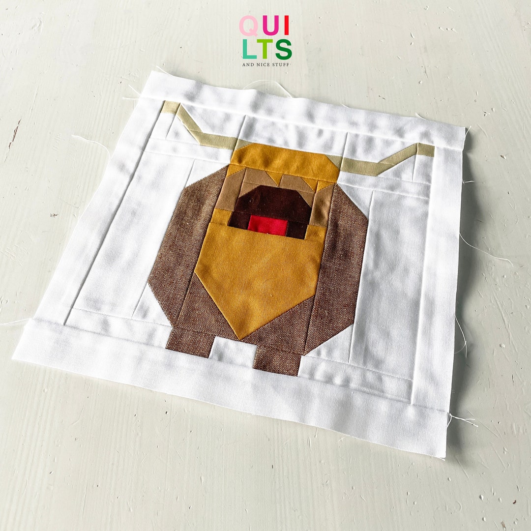 PDF Quilt Block Pattern – Yak – Animal Quilt - Etsy