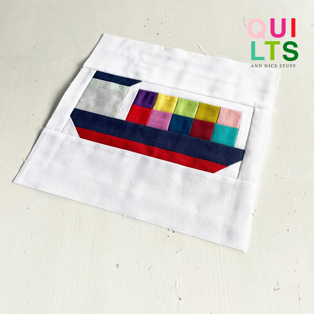 NEW PDF Quilt Block Pattern Container Ship Vehicle Quilt - Etsy