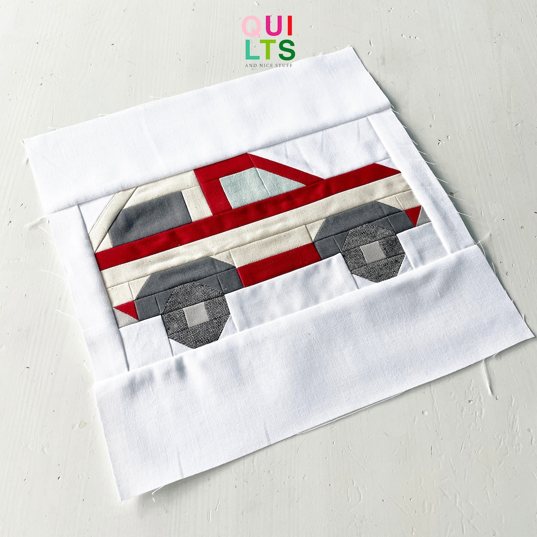 PDF Quilt Block Pattern – Vehicle Quilt – Classic Car 34 - Etsy