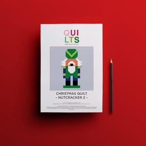 PDF Quilt Block Pattern – Nutcracker 2 – Christmas Quilt – Christmas ...