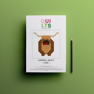 PDF Quilt Block Pattern – Yak – Animal Quilt - Etsy