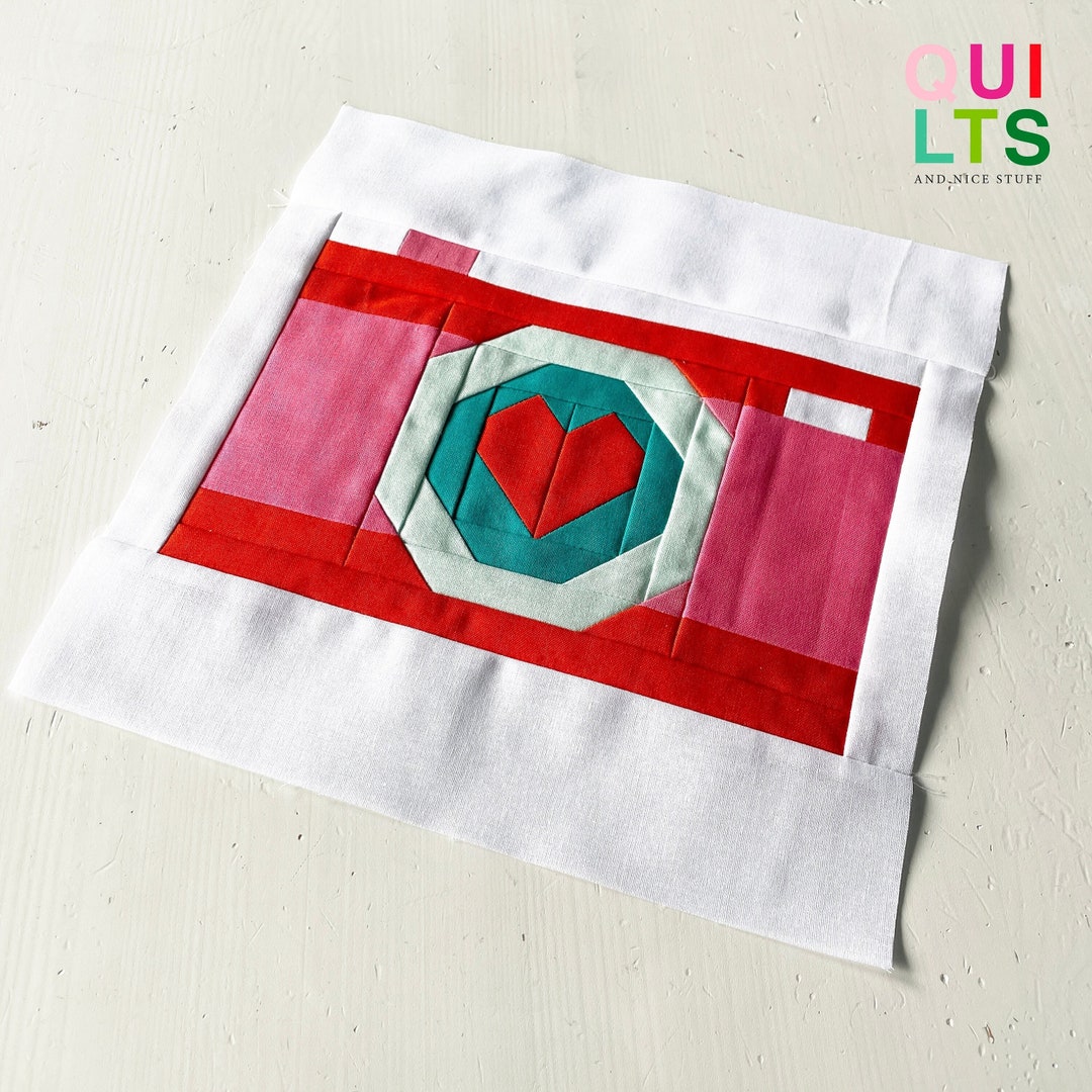 NEW PDF Quilt Block Pattern Camera Valentine Quilt - Etsy