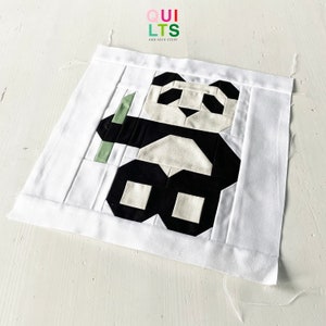 PDF Quilt Block Pattern – Panda Bear – Animal Quilt - Etsy