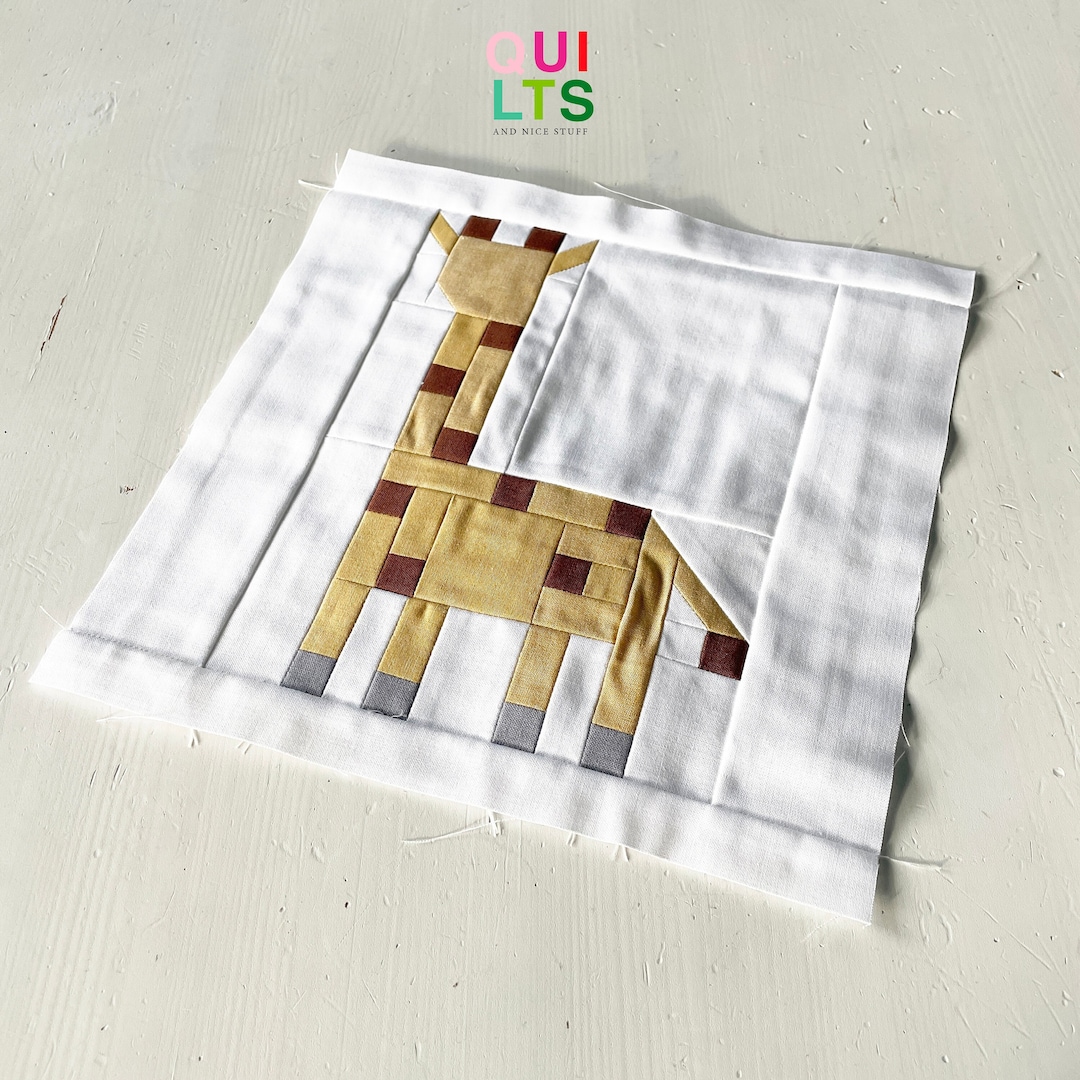 PDF Quilt Block Pattern – Giraffe – Animal Quilt - Etsy