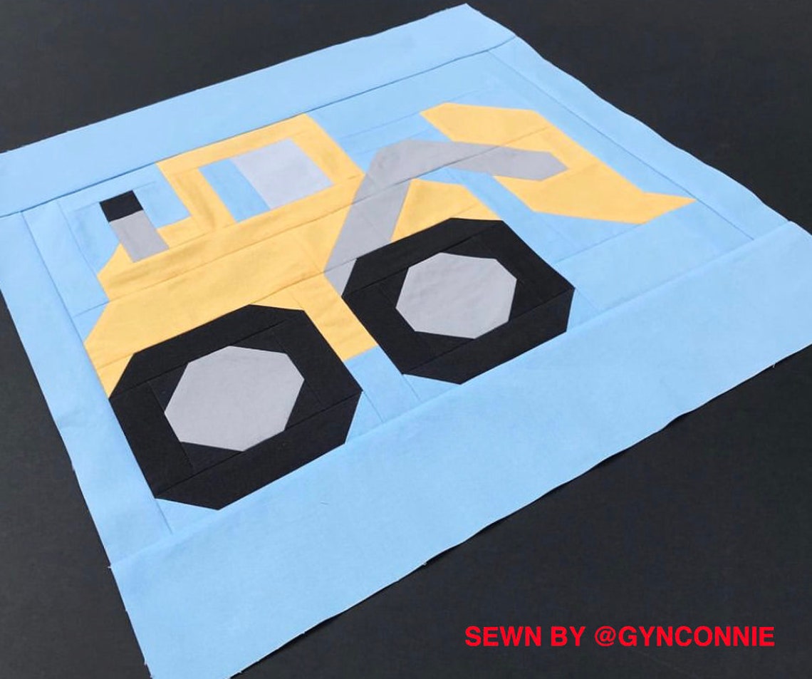 PDF Quilt Block Pattern Wheel Loader Vehicle Quilt - Etsy