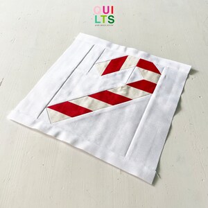 PDF Quilt Block Pattern – Candy Cane 2 – Christmas Quilt – Christmas ...