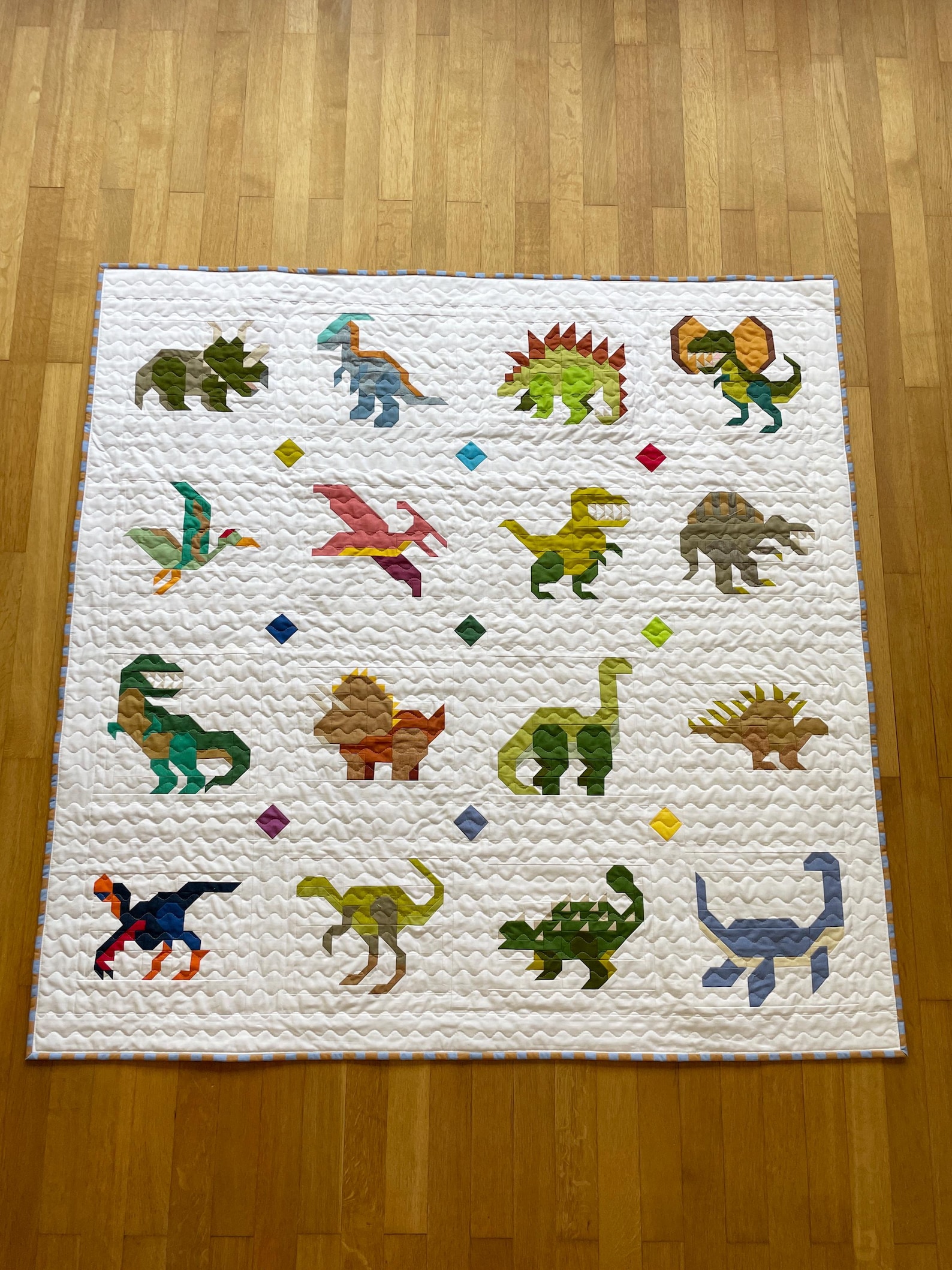 Dinosaur Quilt 16 Block Pattern Bundle – PDF Pattern - Etsy Canada