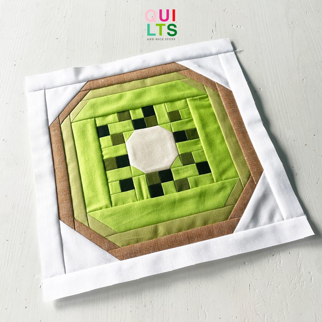 PDF Quilt Block Pattern – Kiwi – Fruits & Vegetables Quilt - Etsy