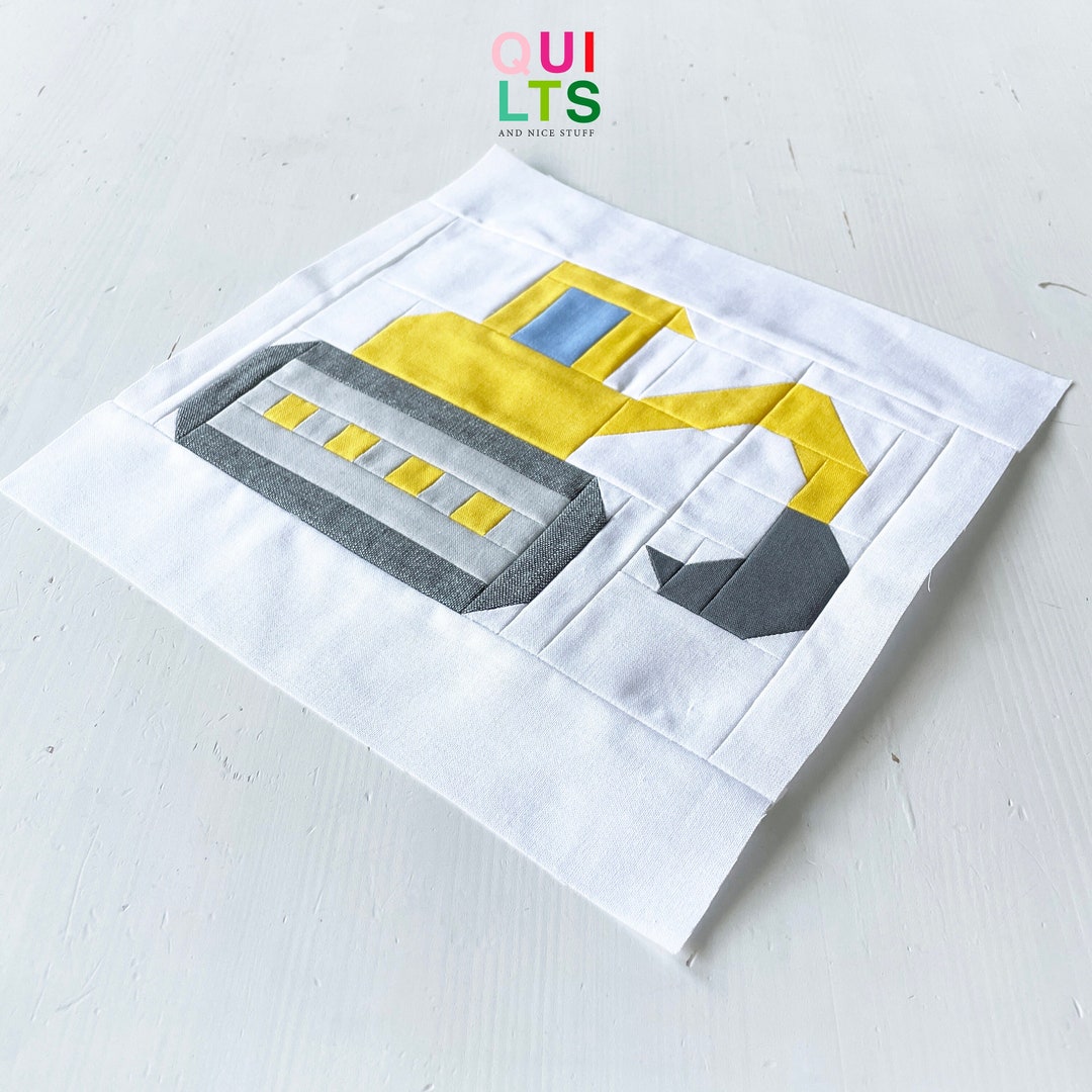 PDF Quilt Block Pattern – Crawler Excavator - Etsy