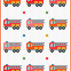 PDF Quilt Block Pattern – Fire Truck – Vehicle Quilt - Etsy