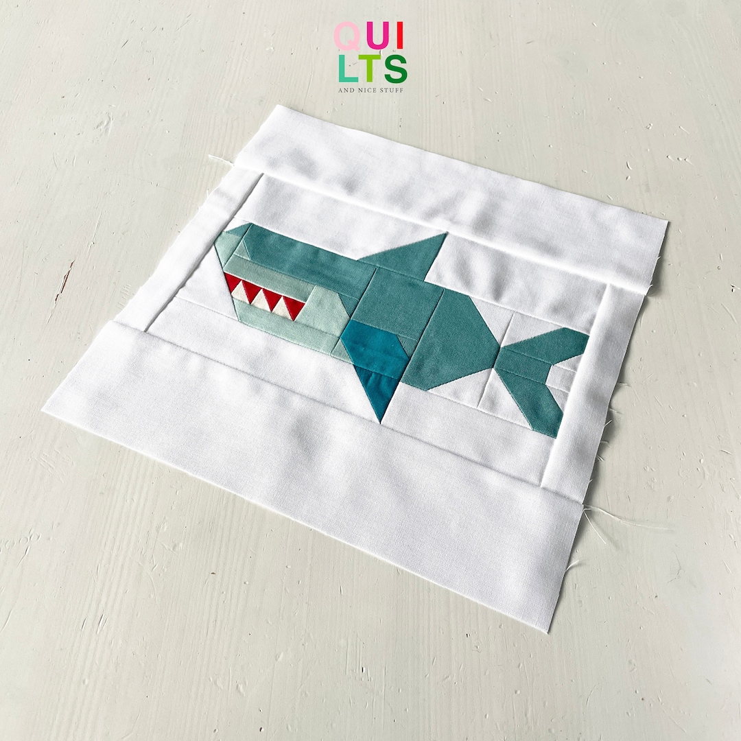 PDF Quilt Block Pattern – Shark – Animal Quilt - Etsy