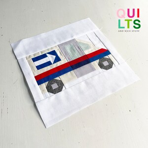 NEW PDF Quilt Block Pattern US Postal Bus Vehicle Quilt - Etsy