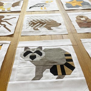 12 Animal Quilt Block Pattern Bundle, 12 Out of 107 Animal Blocks ...